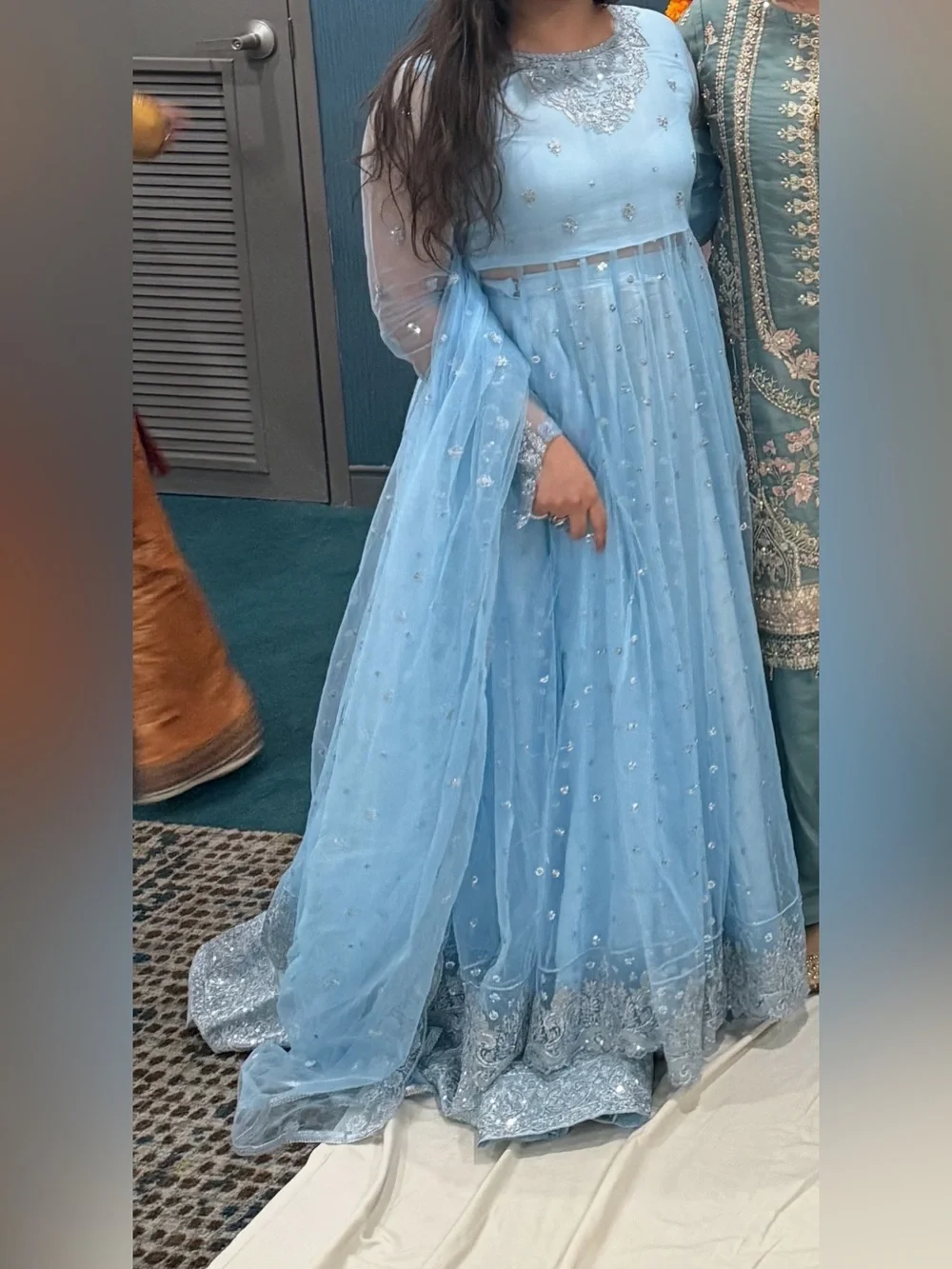 Alayna | Dresses | Ice Blue Pishwas Lengha | Poshmark